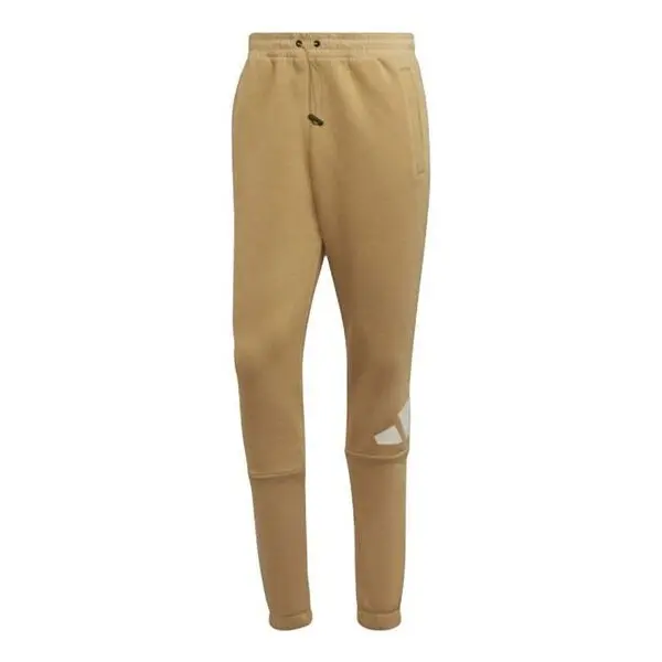 Adidas Logo Printed Track Pants Asia Sizing - Tan