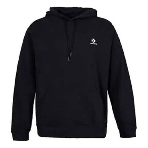CONVERSE Embroidered Star Chevron Pullover Hoodie - Black