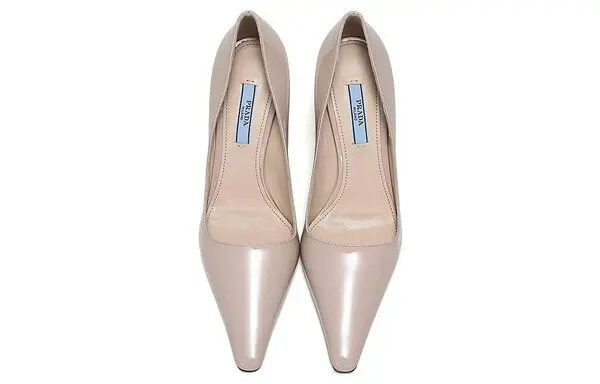 Prada Satin Pointed Toe High Heel Pumps - Beige