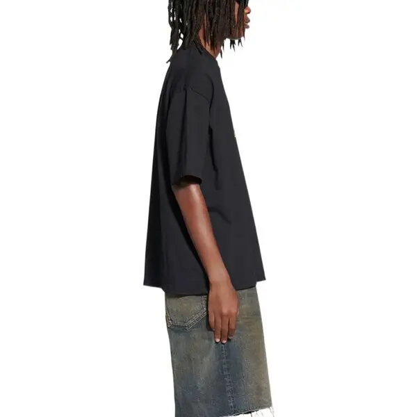 Balenciaga Qixi Crest T-shirt Medium Fit - Black