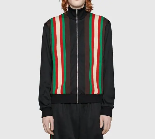 Gucci Vintage Striped Zip-up Jacket