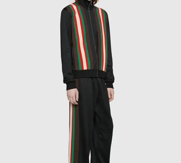 Gucci Vintage Striped Zip-up Jacket
