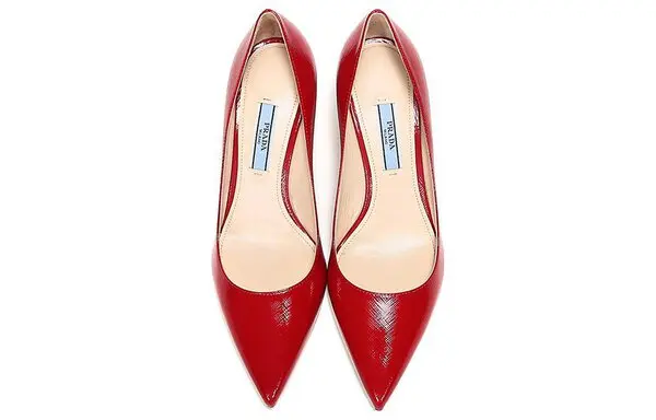 Prada Pointed Saffiano Leather Heels