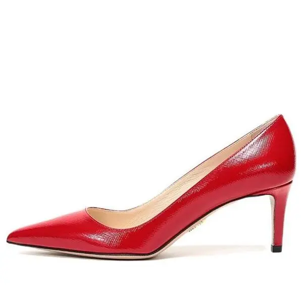 Prada Pointed Saffiano Leather Heels