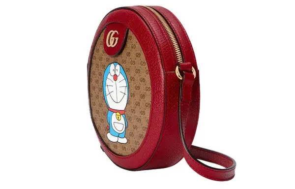 Gucci X Doraemon Round Shoulder Bag - Beige/brown