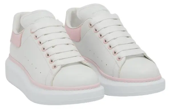 Alexander McQueen Wedge Sole Sneakers - White/pink