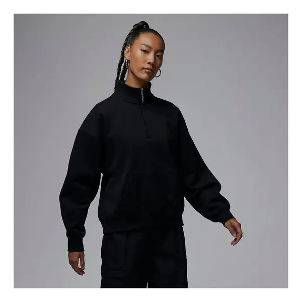 JORDAN Air Flight Fleece Half-zip Top - Black
