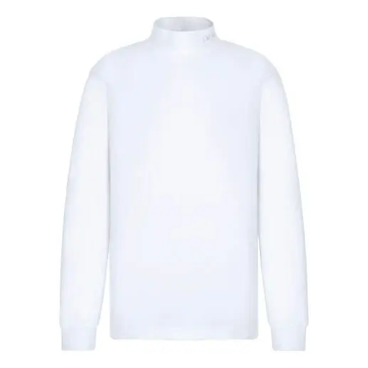 Dior Ss22 Logo Plain Weave Knit Long Sleeves T-shirt - White
