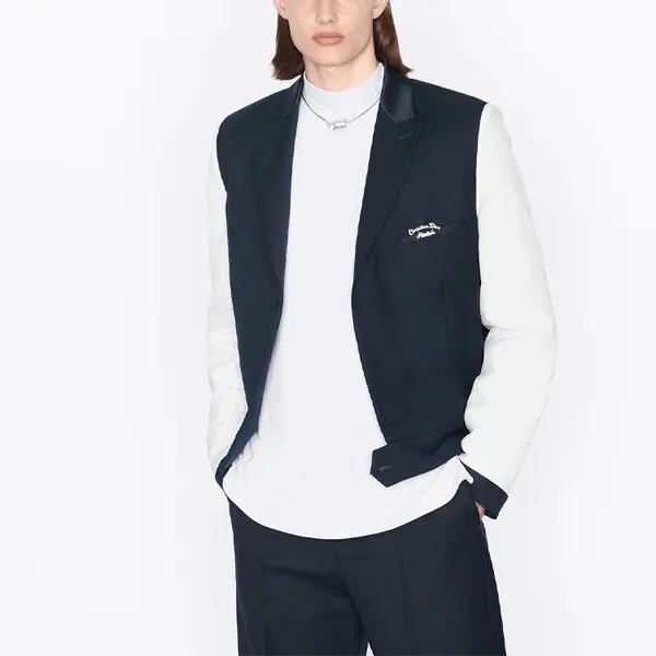 Dior Ss22 Logo Plain Weave Knit Long Sleeves T-shirt