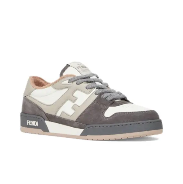 Fendi Match Low Top Suede Sneakers