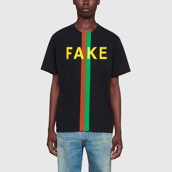 Gucci Fake/not Print Oversize T-shirt