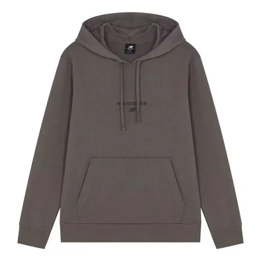 NEW BALANCE Solid Color Knit Hoodie - Tan
