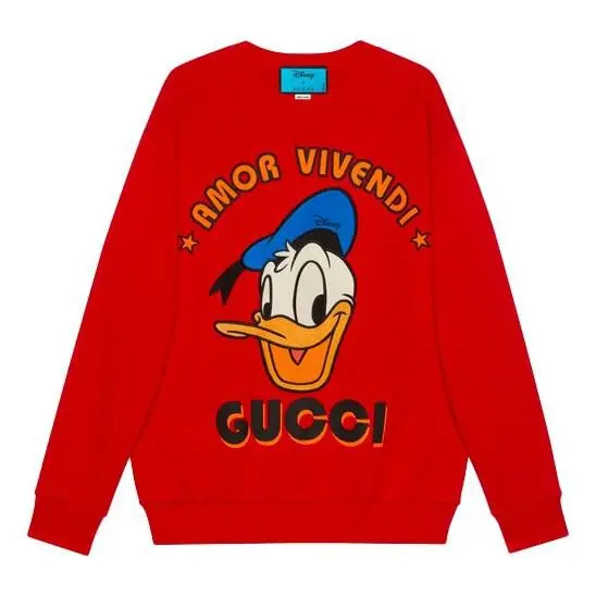Gucci X Disney Donald Duck Printed Cotton Sweatshirt
