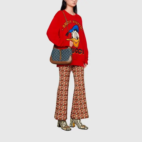 Gucci X Disney Donald Duck Printed Cotton Sweatshirt