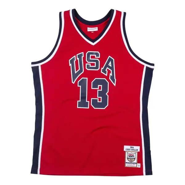 Mitchell & Ness Chris Mullin Team Usa 1984 Authentic Basketball Jersey - Red/blue/white