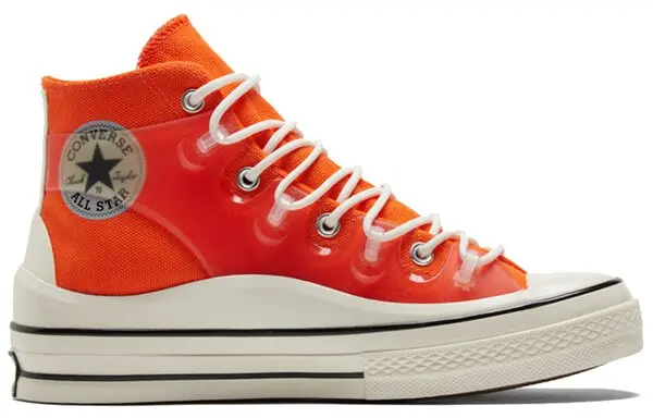 CONVERSE Chuck 70 Utility High Top Sneakers - White/orange