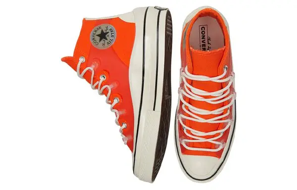 CONVERSE Chuck 70 Utility High Top Sneakers - White/orange