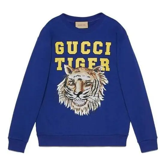Gucci Tiger Cotton Sweatshirt - Blue