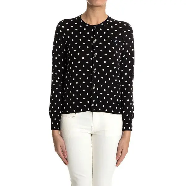Play Comme Des Garcon Polka Dot Cardigan