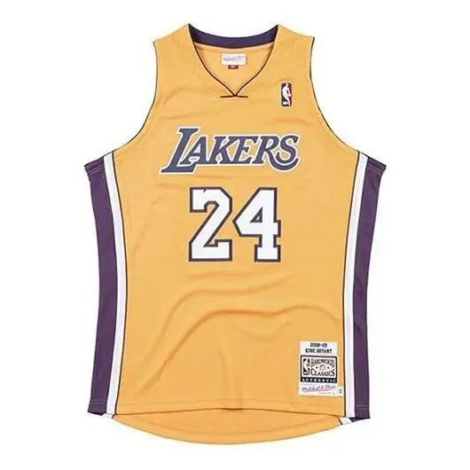 Mitchell & Ness X Nba Los Angeles Lakers 2008-09 Road Finals Jersey 'kobe Bryant 24 - Yellow
