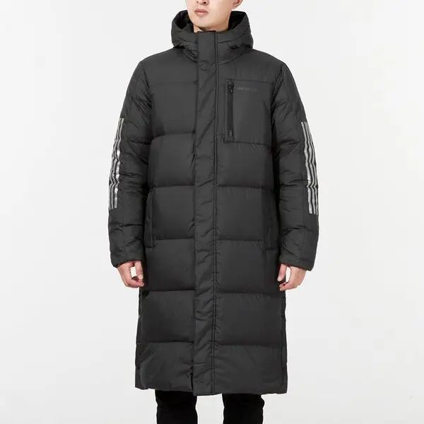 Adidas Neo Hooded Down Jacket - Black