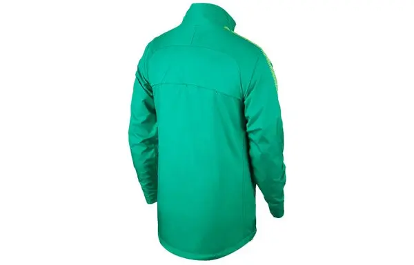 Nike Logo Printing Solid Color Stand Collar Sports Training Jacket Green