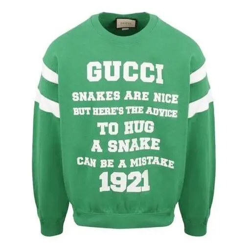 Gucci To Hug A Snake' Cotton Sweatshirt - Green