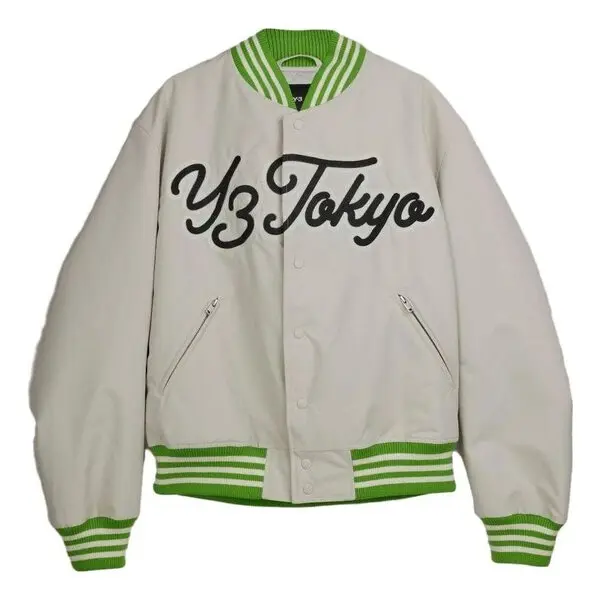 Adidas Y-3 Tokyo Varsity Jacket - Grey/green