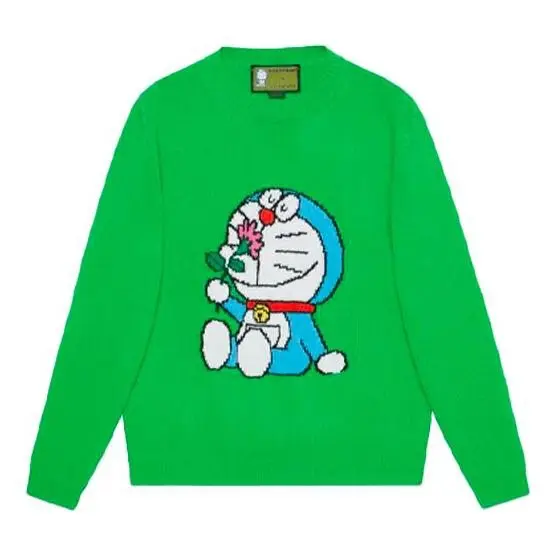 Gucci X Doraemon Wool Crewneck Sweater - Green