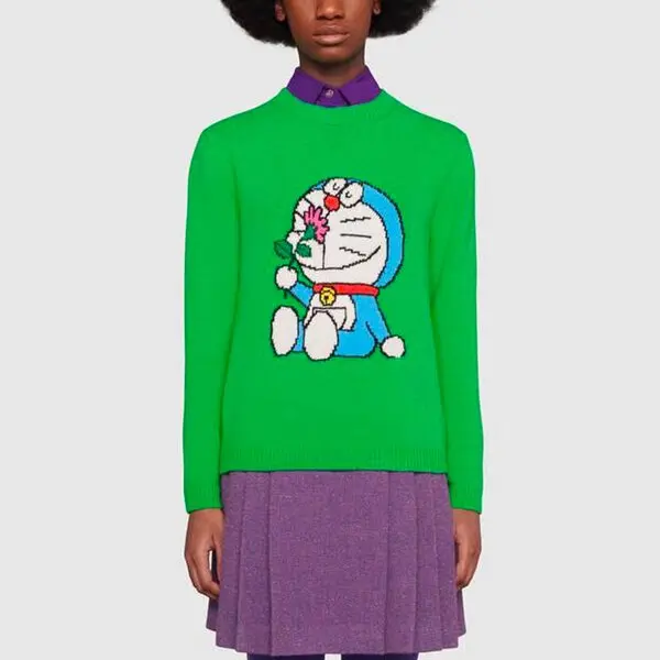 Gucci X Doraemon Wool Crewneck Sweater