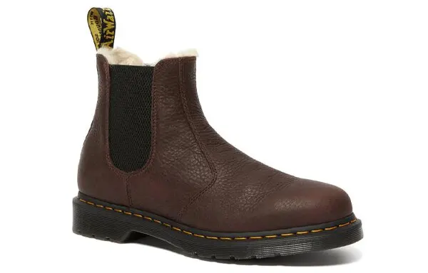 Dr. Martens 2976 Faux Fur Lined Chelsea Boots - Brown