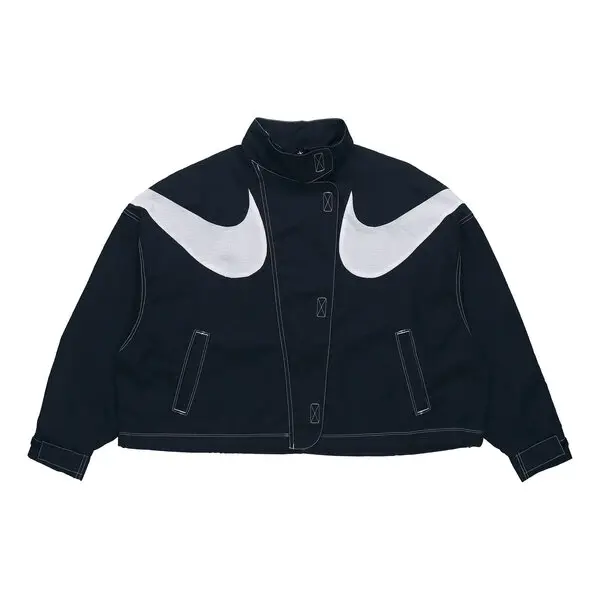 Nike Swoosh Sports Stand Collar Woven Jacket Autumn Black - Default Color