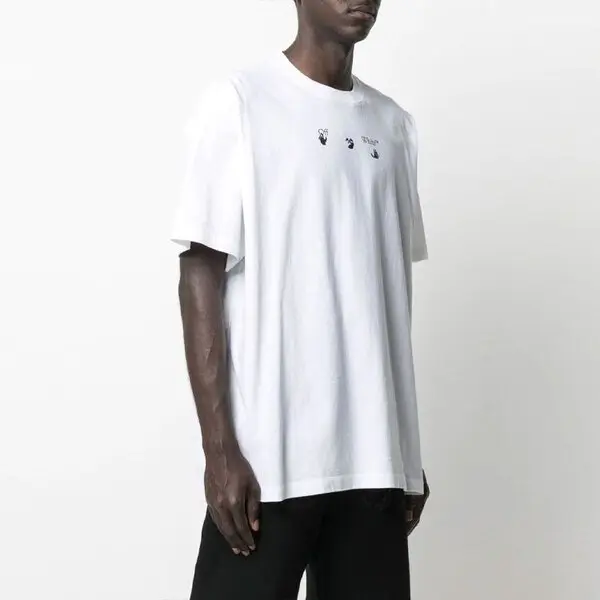 Off-White Ss21 Alphabet Printing Short Sleeve Loose Fit - White