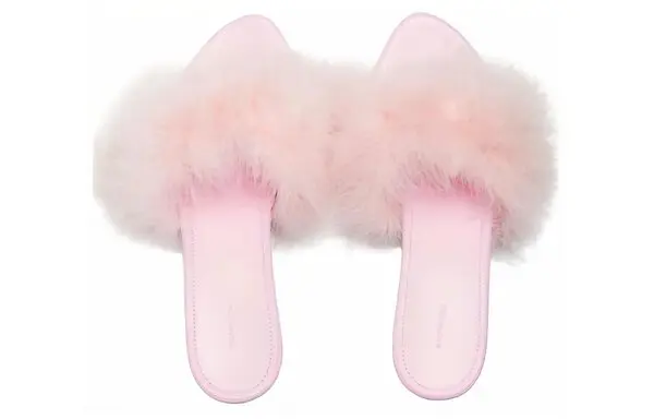 Balenciaga Feather Trimmed High Heel Sandals