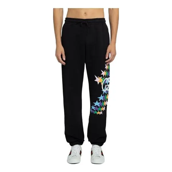 Gucci Off-white Graphic Print Lounge Pants - Black