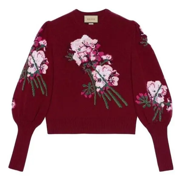 Gucci Floral-intarsia Wool Jumper