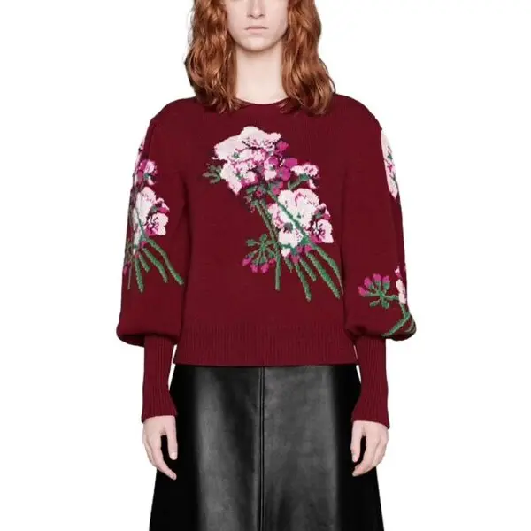 Gucci Floral-intarsia Wool Jumper