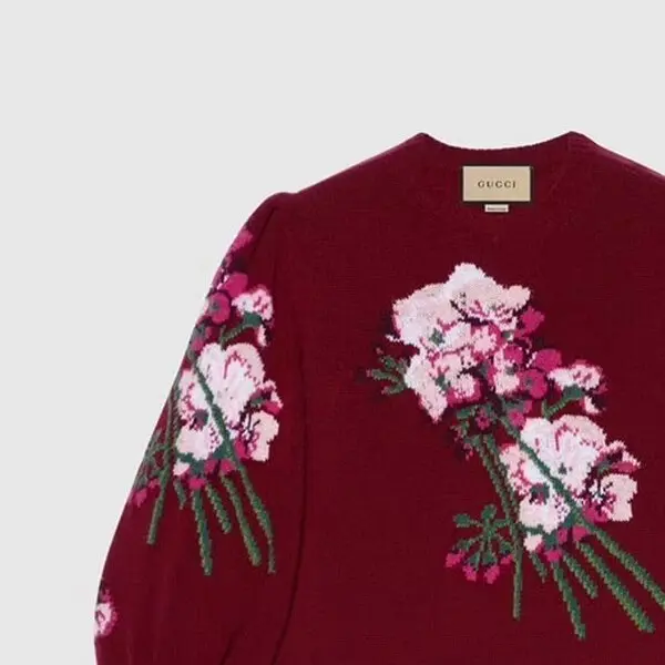 Gucci Floral-intarsia Wool Jumper