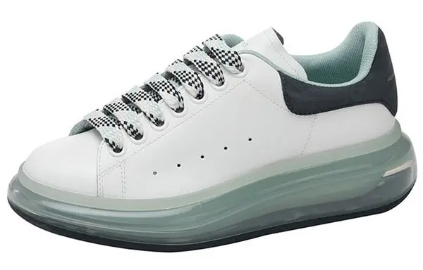 Alexander McQueen Transparent Sole Oversized Sneakers - White/blue/green