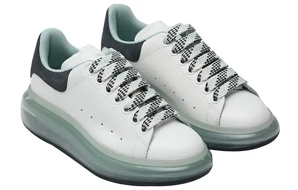 Alexander McQueen Transparent Sole Oversized Sneakers - White/blue/green