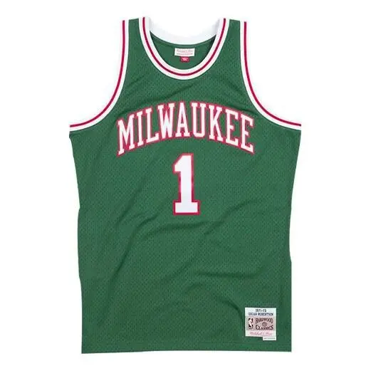 Mitchell & Ness Milwaukee Bucks 1971-72 Oscar Robertson Road Swingman Jersey - None