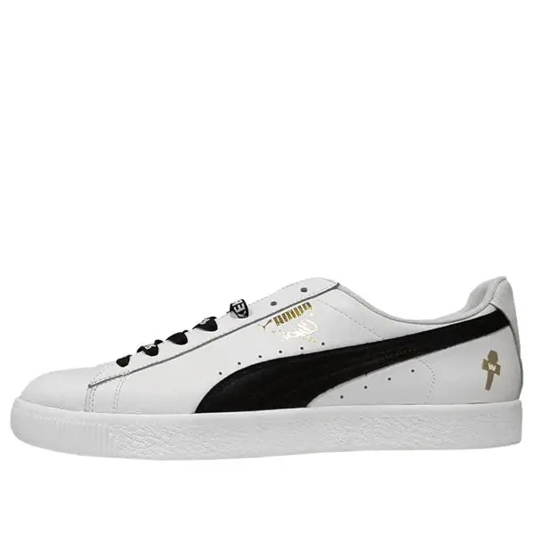 PUMA Clyde Core Leather Foil Sneakers
