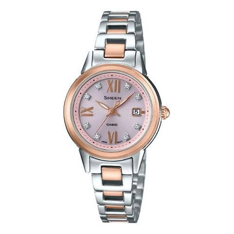 Casio Sheen Solar Powered Quartz Watch With Sapphire Crystal - Pink