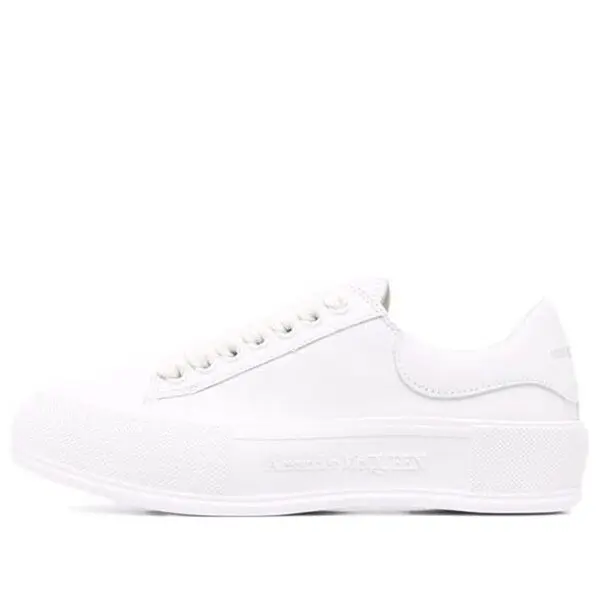 Alexander McQueen Deck Plimsoll Lace-up Sneakers - White