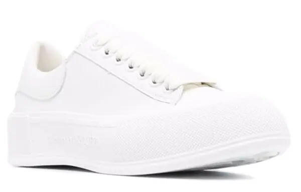 Alexander McQueen Deck Plimsoll Lace-up Sneakers - White
