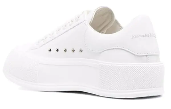 Alexander McQueen Deck Plimsoll Lace-up Sneakers - White