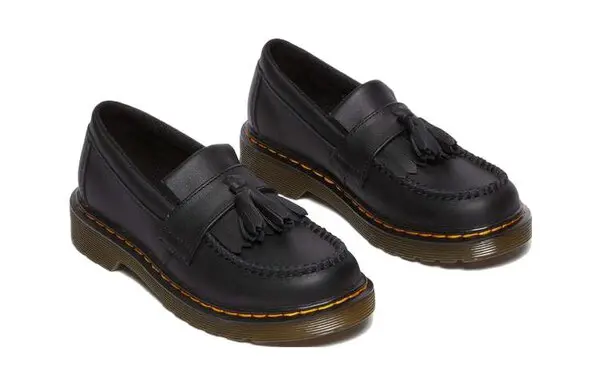 Dr. Martens Adrian Softy T Leather Tassel Loafers - Black