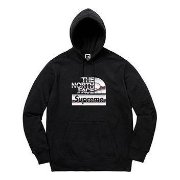 Supreme Ss18 X The North Face Metallic Hooded Sweatshirt - Black