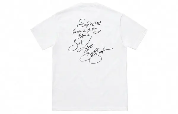 Supreme Ss19 Buju Banton Tee Reggae Character Printing Short Sleeve - White