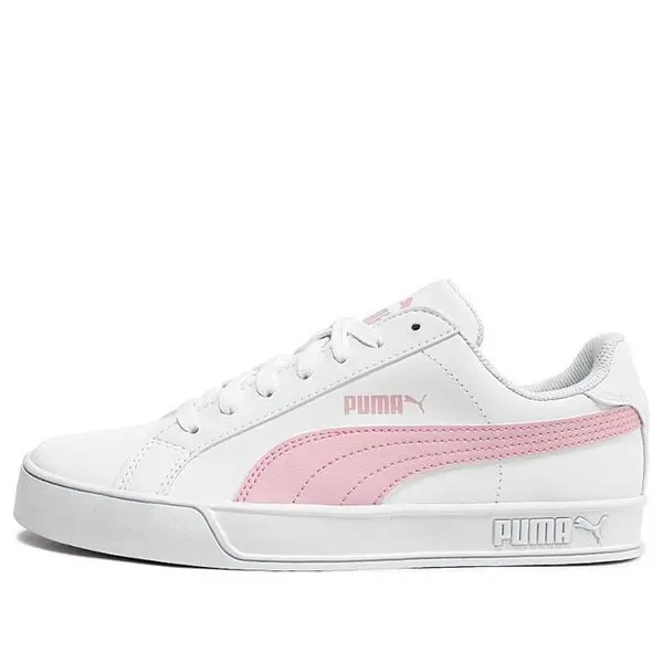 PUMA Smash Vulc Low Top Sneakers - White/pink